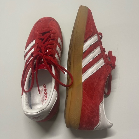 adidas | Shoes | Adidas Red Suede Sneakers | Poshmark